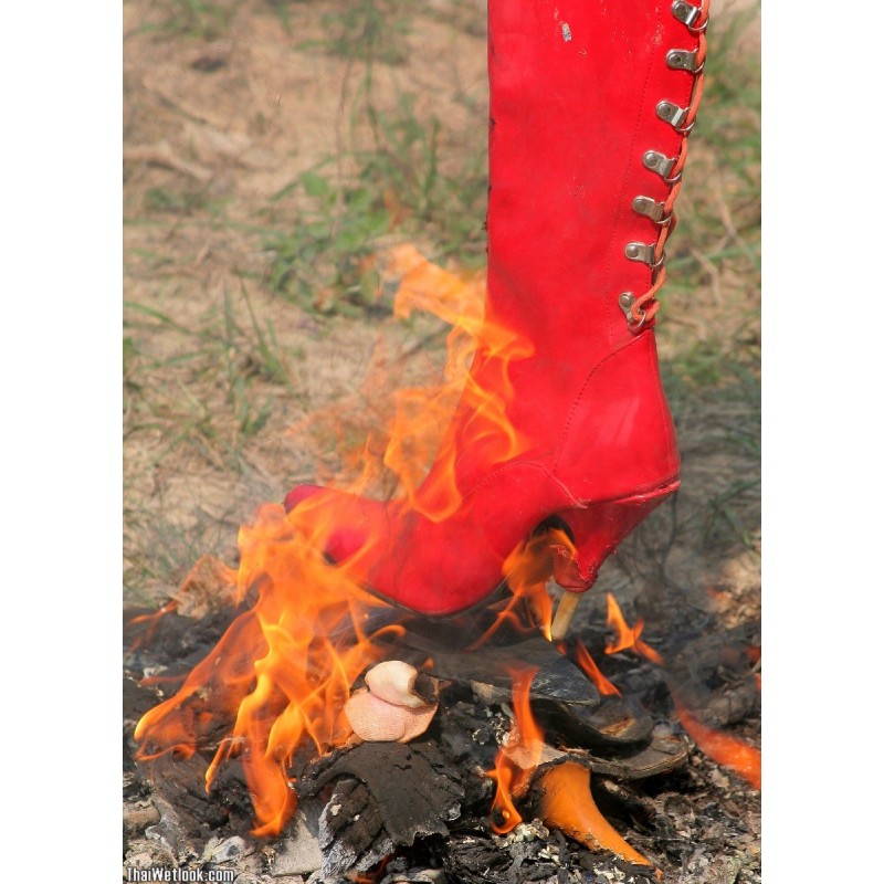 W103 May destroying and burn boots